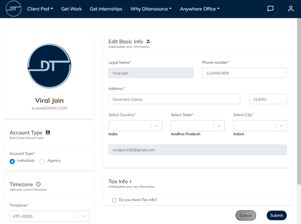Client Onboarding | Ditansource