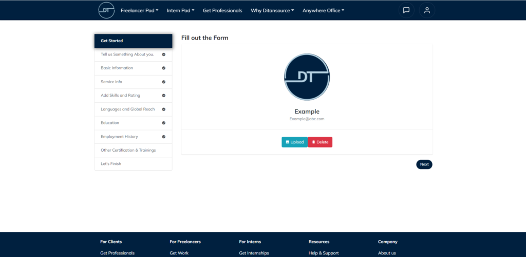 Freelancer Onboarding | Ditansource